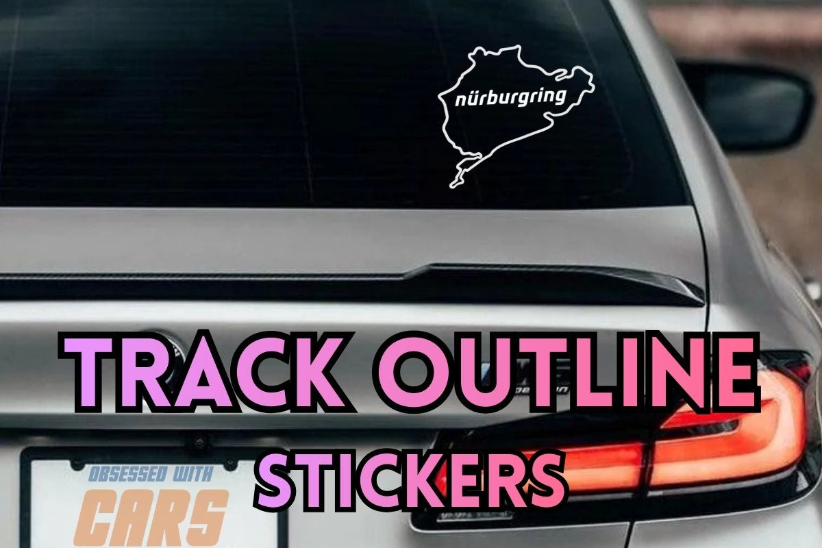 Race Track Outline Sticker Decals - Obsessed With Cars