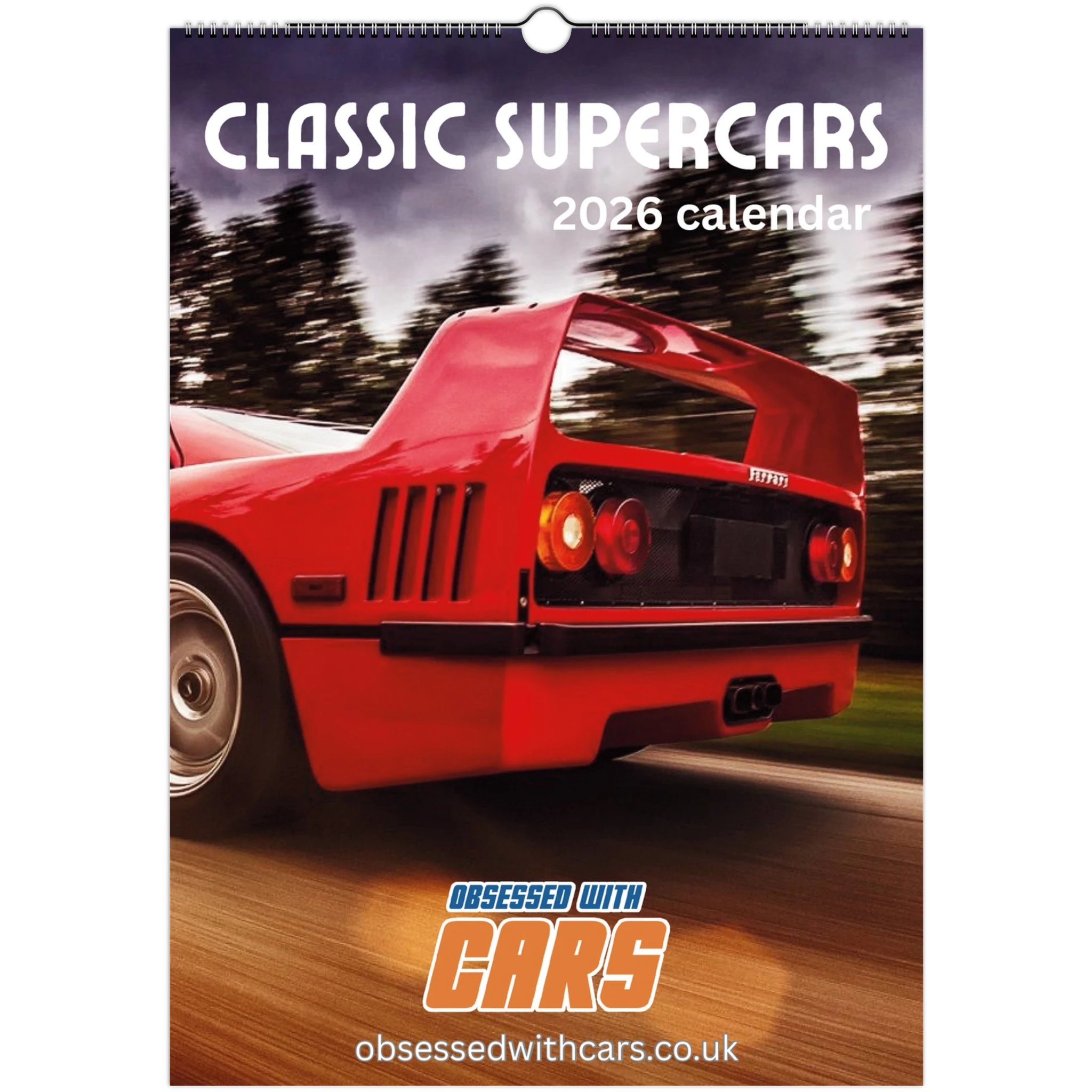 Classic Supercars Calendar 2026 | A3 | Car Calendars - Obsessed With Cars